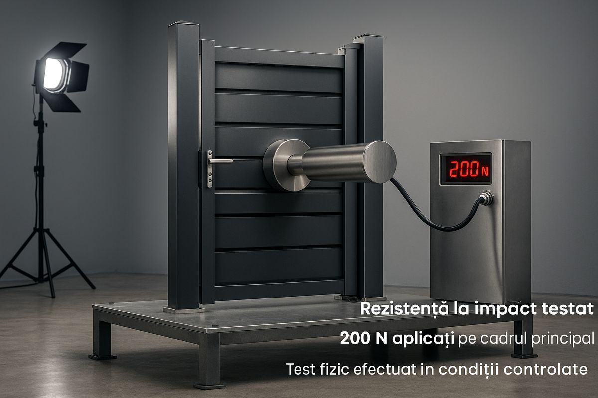 Poarta pietonala exterior Virtuoso Light Straight 50-611/9005/D/S ...